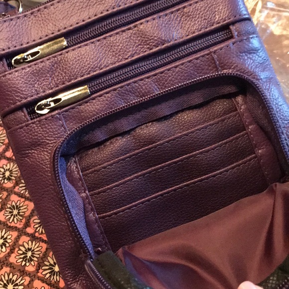 Maze Collection | Bags | Maze Leather Purple Crossbody Bag Nwt | Poshmark